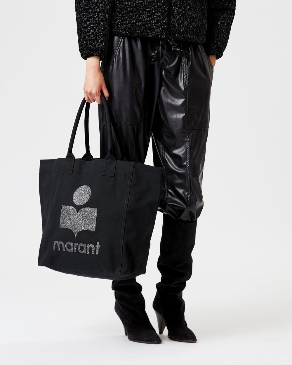 Sac cabas Yenky Femme noir | ISABEL MARANT Site Officiel